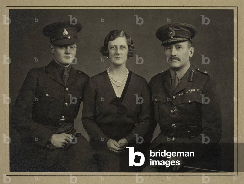Prince and Princess Arthur of Connaught and their son, c.1938 (b/w ...