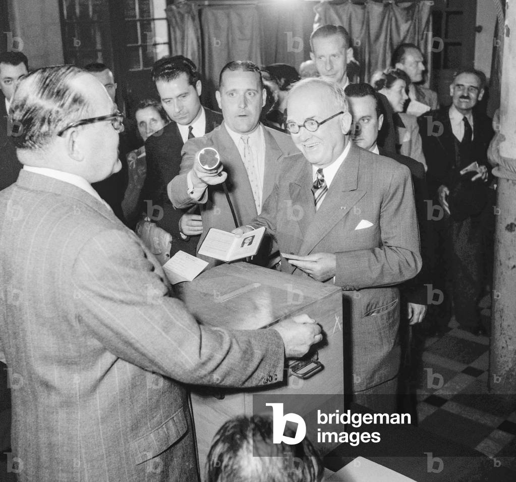 Image of French general election, June 17, 1951 : French president Vincent