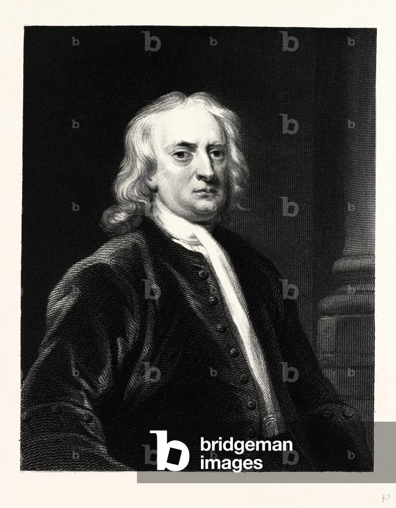 Image of Sir Isaac Newton, 19th century (engraving)