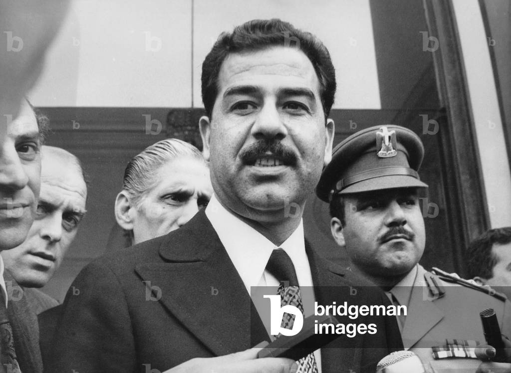 Image of Saddam Hussein of Iraq Leaving Elysee Palace After Three-Days ...