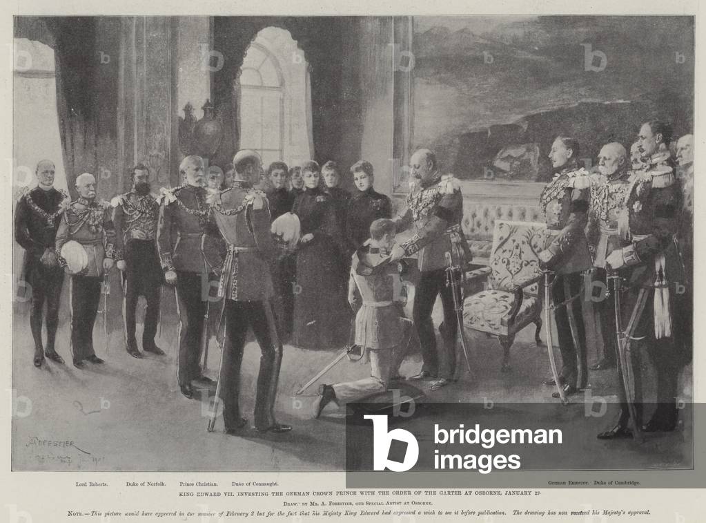 Image of King Edward VII investing the German Crown Prince with the by ...