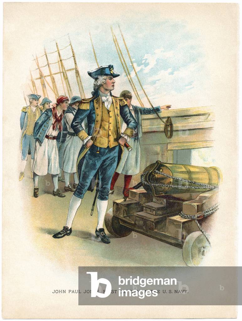 Image of John Paul Jones, First Captain of the U.S. Navy, Illustration