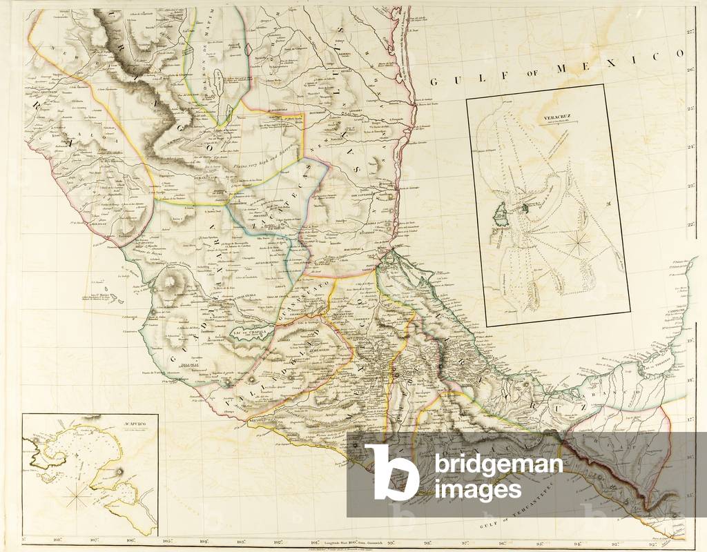 Image of A New Map of Mexico and Adjacent Provinces, 1810 (print) by ...