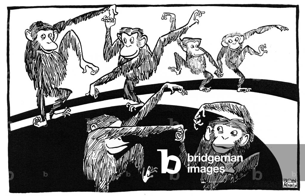 Image of Chimpanzee Cha- cha caricature by John Minnion by Minnion ...