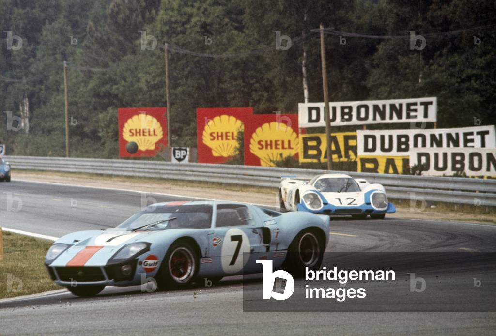 Image of 7 David Hobbs Mike Hailwood Gulf JW team Ford GT40