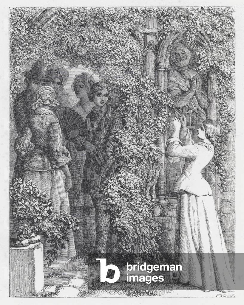 Image of Illustration for Tennyson's poem, The Princess (engraving) by ...