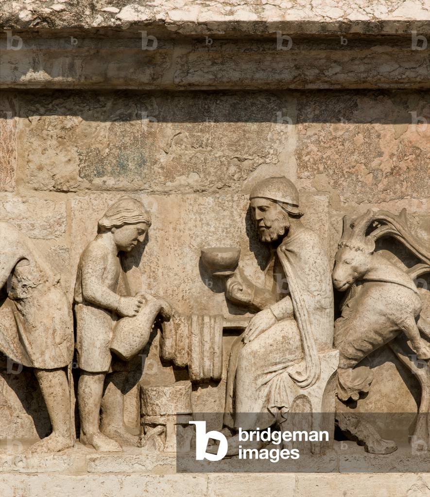 Image of Loggia del Protiro di Façade, Frieze of the Left Months,