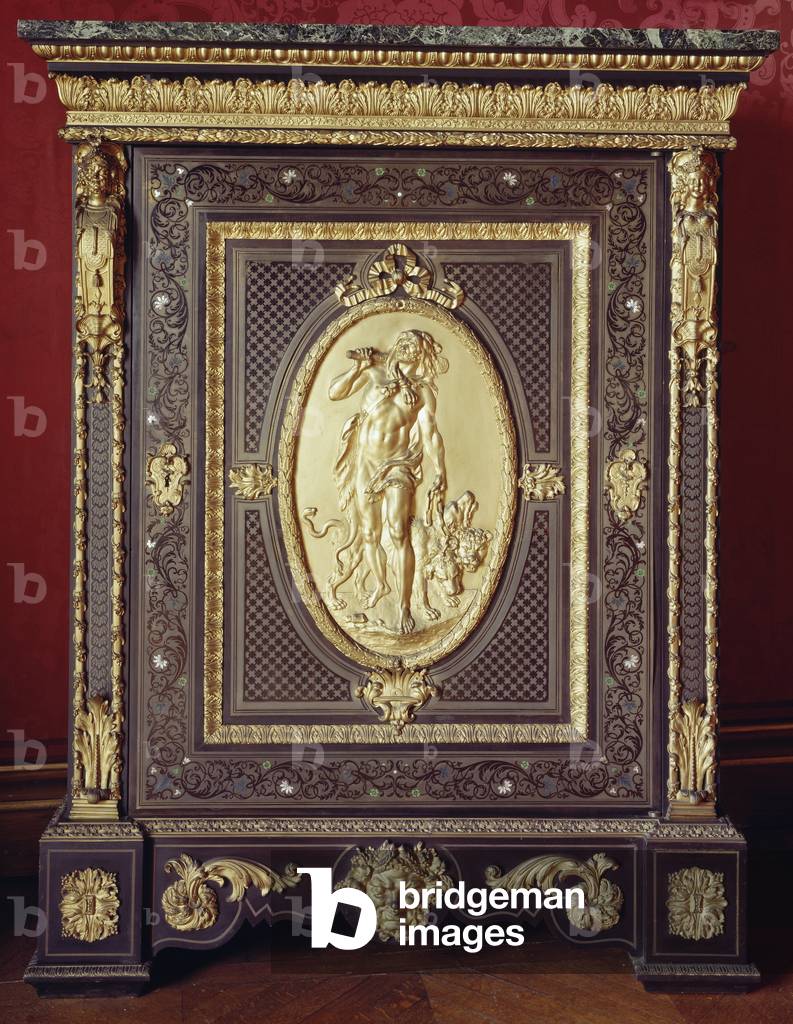 Image of Low cupboard with encrustations and bas-relief depicting ...