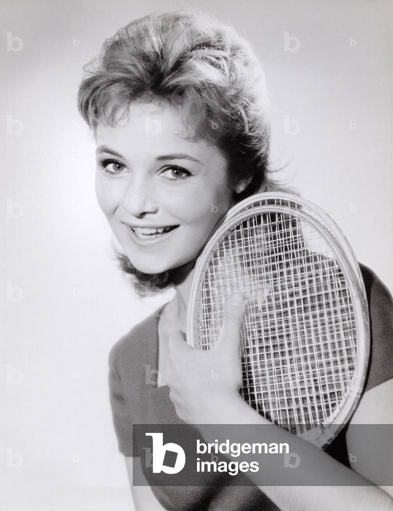 Image of German actress Veronika Bayer, Germany 1959 (b/w photo)