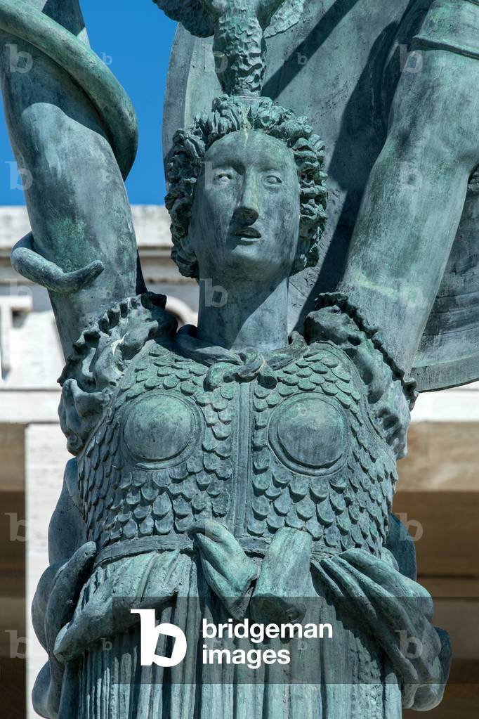 Image of Contemporary architecture: University La Sapienza, Statue of ...