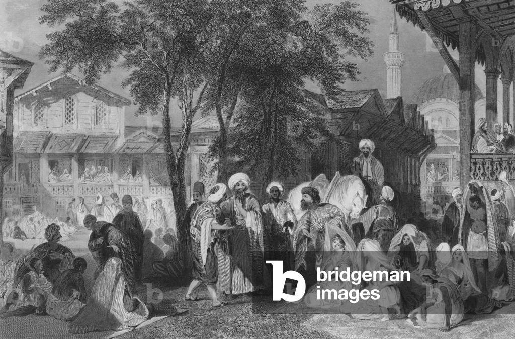 Image of The Aurut Bazaar, or Slave Market, Constantinople (engraving ...