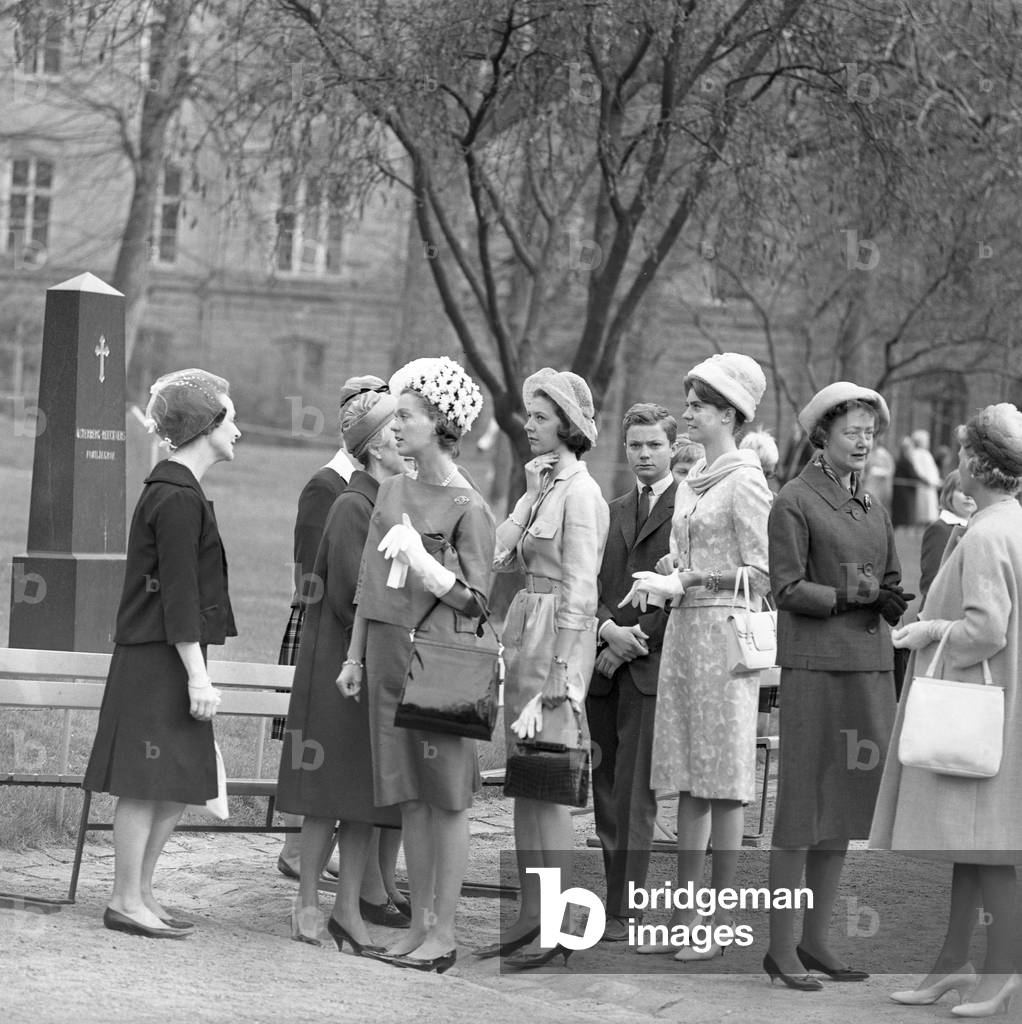 Image of Princess Christina's graduation day outside of school, 1963 (b ...