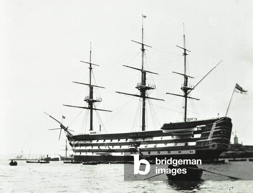 Image of HMS Victory, London, 1910s (b/w photo) by English Photographer ...