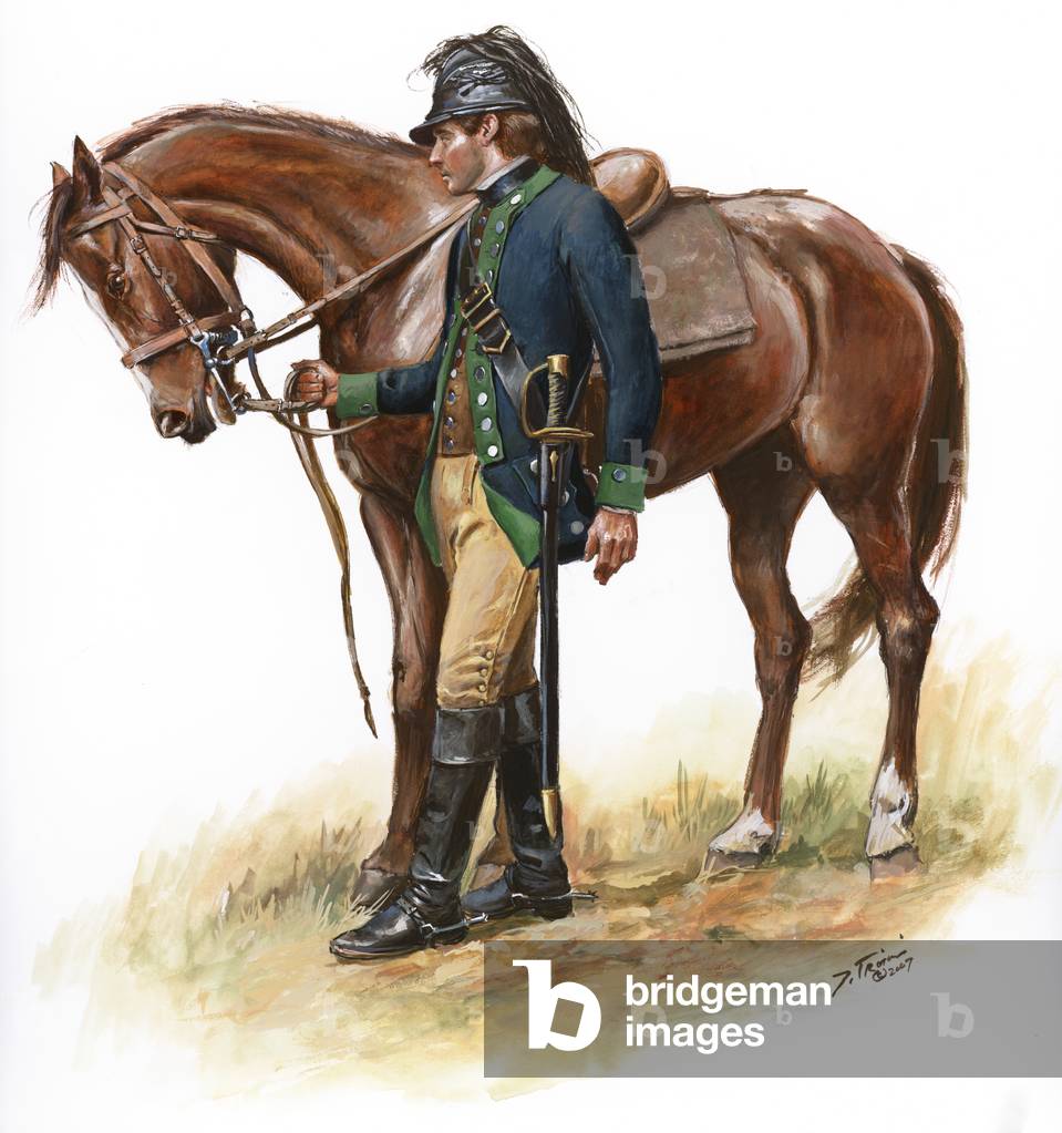 Image of 1st Continental Light Dragoons, 2007 (w/c & gouache on paper ...