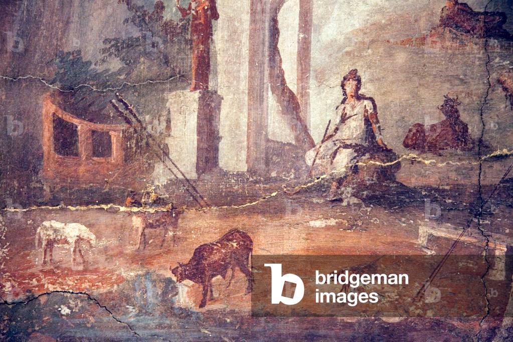 Image of Paris on Mount Ida (fresco) by Roman, (1st century AD)