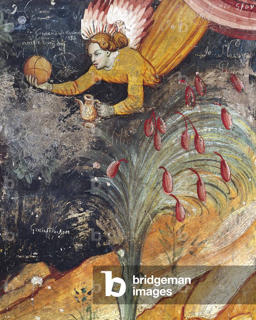 Image of Figure of Angel, detail from Saint Onophrius, by Umbrian Master,