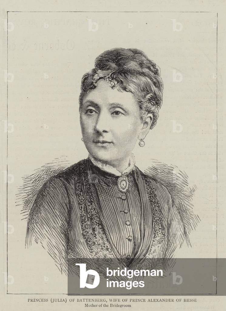 Princess (Julia) of Battenberg, Wife of Prince Alexander of Hesse ...