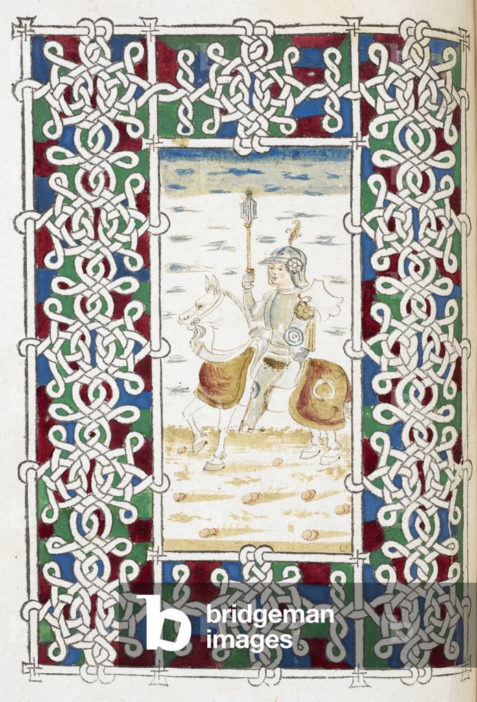 Image of Border and drawing of Julio Cesare (Julius Caesar, Roman emperor),