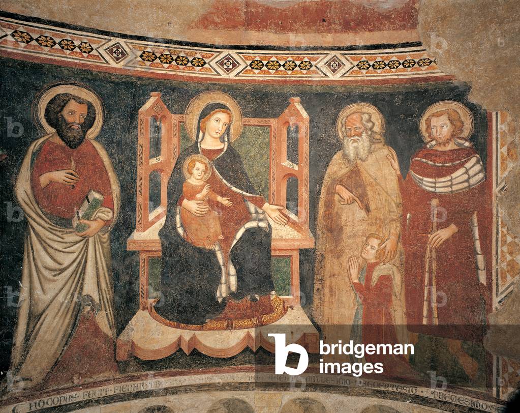 Image of Madonna and Child Enthroned, St Bartholomew, Saints and a Devotee, by Italian School ...