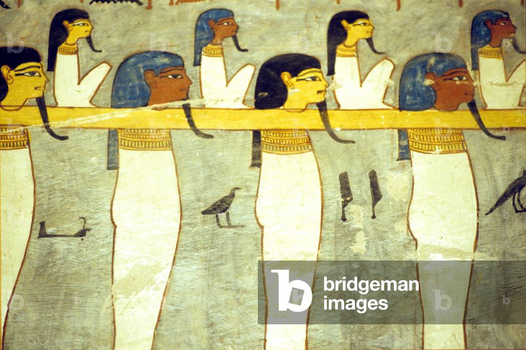 Image of Ancient Egypt, Painting, Gods of the underworld tethered to ...