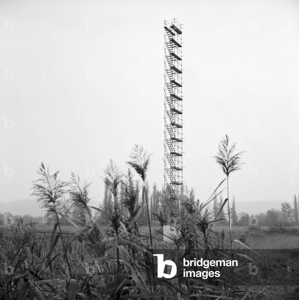 Image of Switzerland, Measuring Tower Thermal Power Plant (b/w photo)