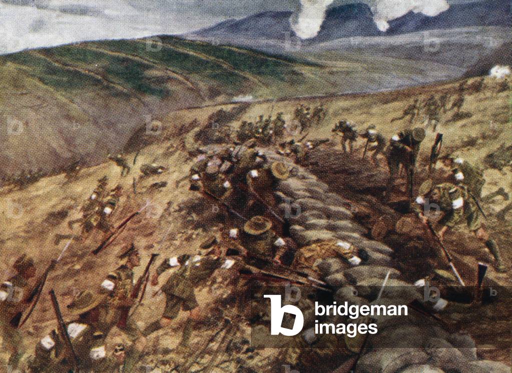 Image of 'Gallipoli' - soldiers fighting in Gallipolim 1915 (print)