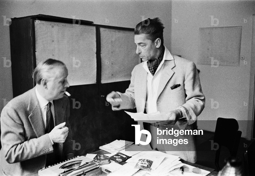 Image of Conductor Herbert von Karajan and his private secretary, Andre ...