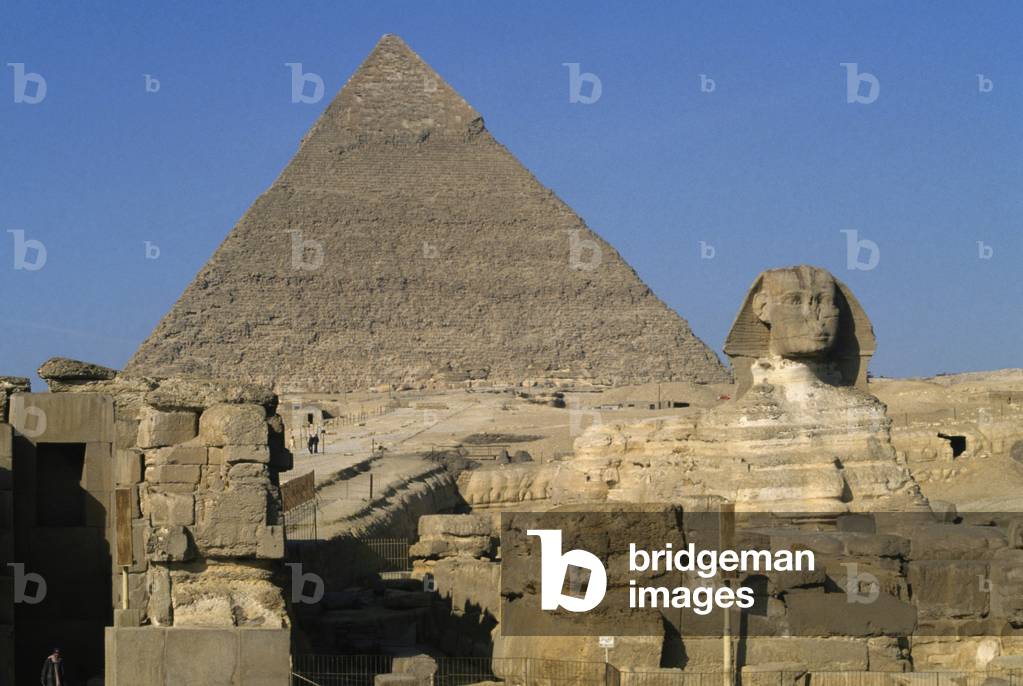 Image of Sphinx of Giza and Pyramid of Khafre, Giza Necropolis (UNESCO