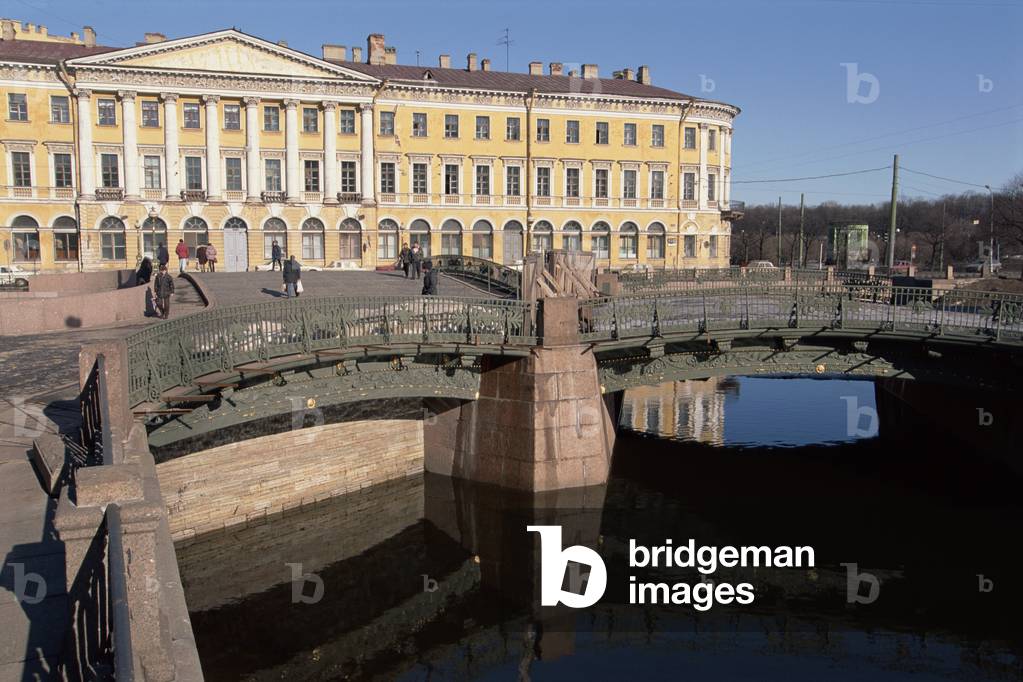 Image of Russia, St Petersburg, bridge passage, cleverly designed to ...