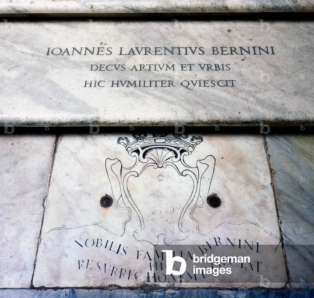 Image of Baroque - Architecture : Sepulchral stone of the Bernini ...