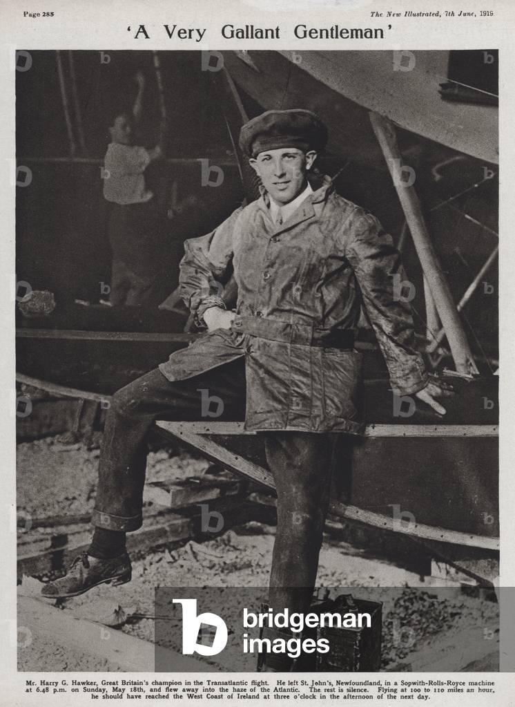 Image of Harry Hawker, Australian aviator who went missing while ...