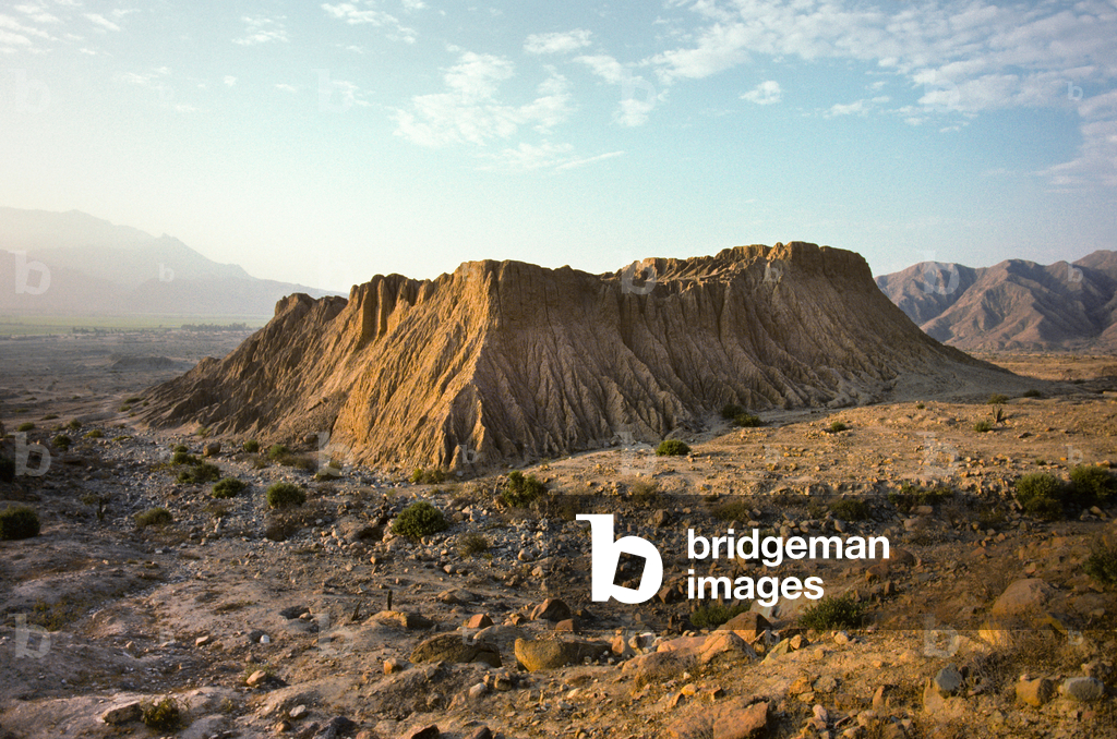 Image of Moche pyramid Pampa Grande in the Lambayeque Valley of ...