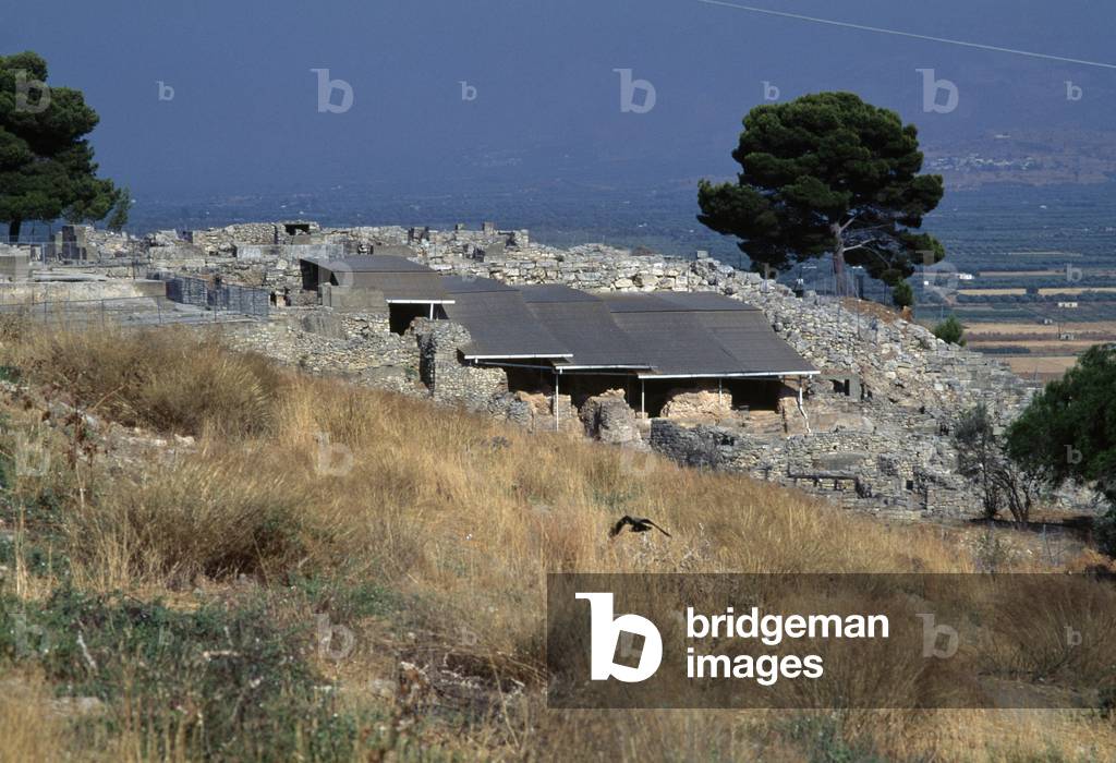 Image of Ruins of palace of Phaistos, Crete, Greece, Minoan ...