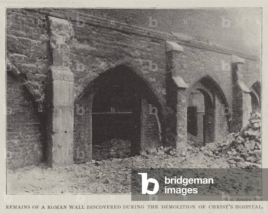 Image of Remains of a Roman Wall discovered during the Demolition of by ...