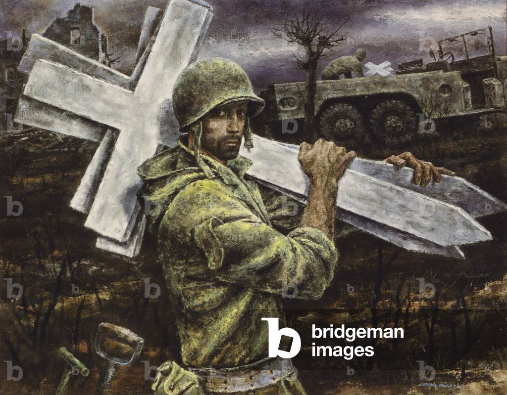 Image of WW2 scenes: The Burden (colour litho) by Hirsch, Joseph (1910-81)