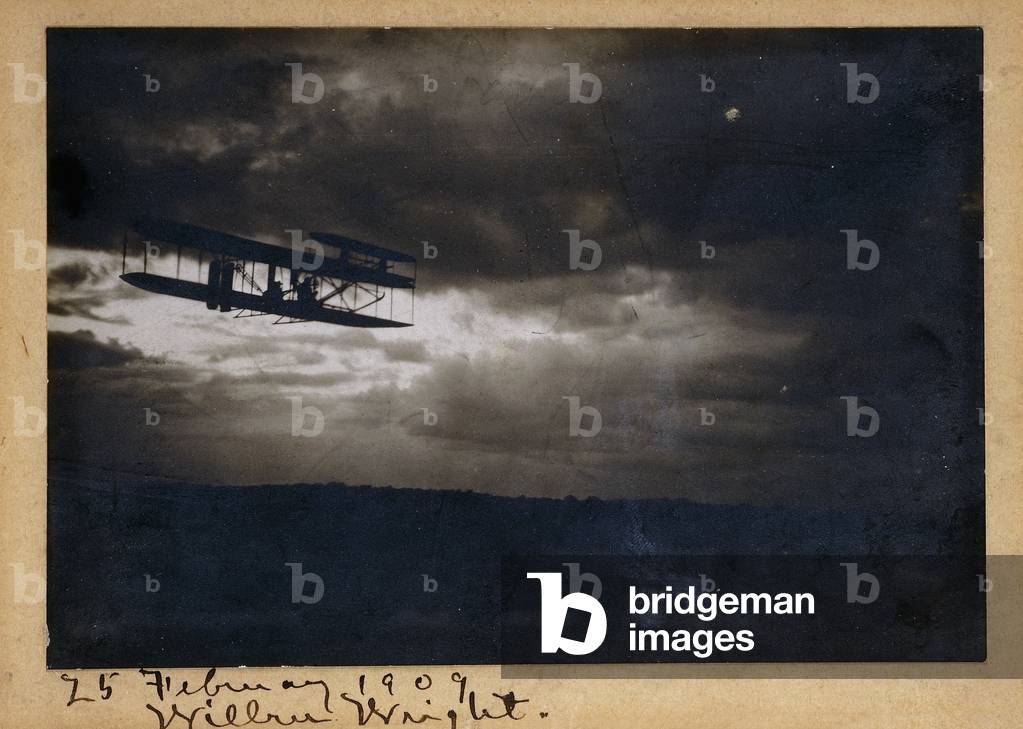 Image of Wilbur Wright in Flight, with autograph signature 'Wilbur Wright' and by Unknown ...