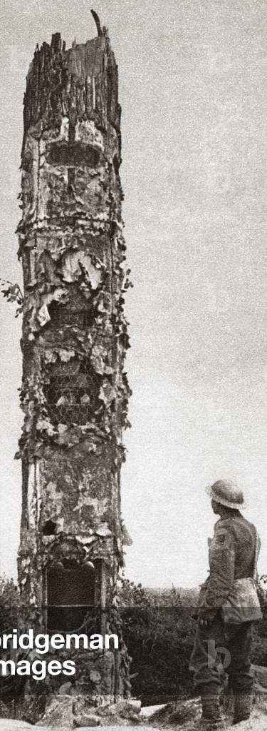 Image of WORLD WAR I: CAMOUFLAGE A German observation post concealed within