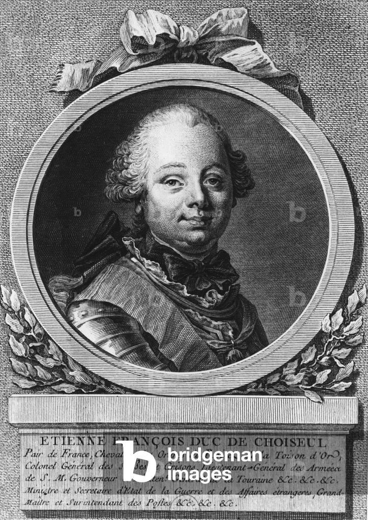 Image of Etienne Francois, Duc de Choiseul (engraving) by Delaunay ...