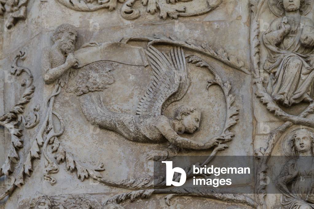 Image of Angel, detail from Jesse tree and messianic prophecies ...