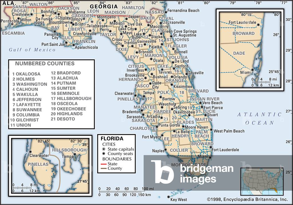 Image of Political map of Florida