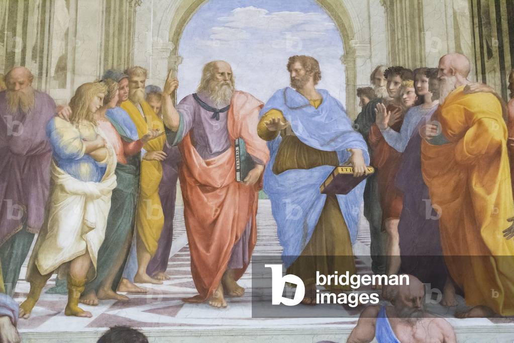 Image of Aristotle and Plato: detail from the School of Athens in by ...