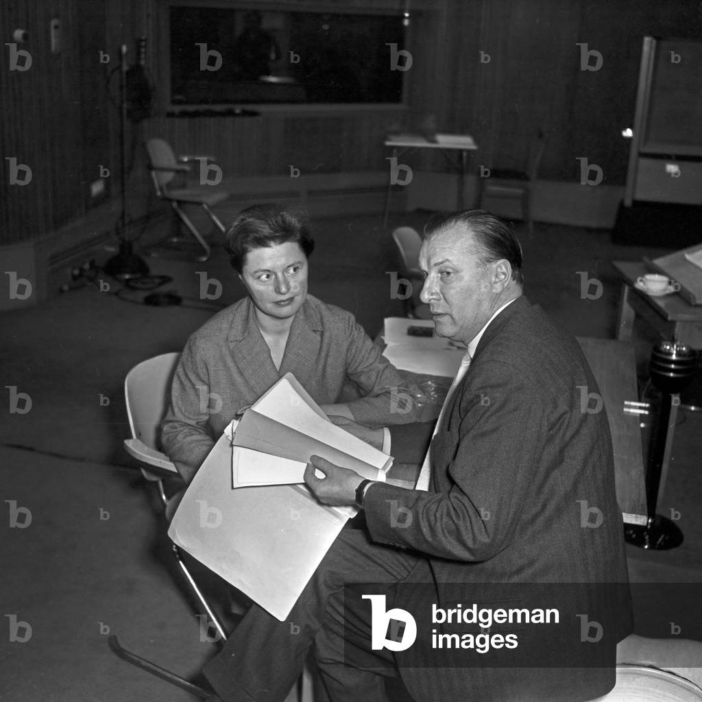 Image of German actors Martin Held and Gisela von Collande at NDR