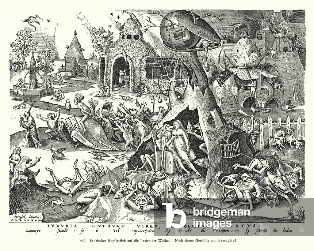 Image of Lust, after a painting by Pieter Bruegel the Elder (copper by ...