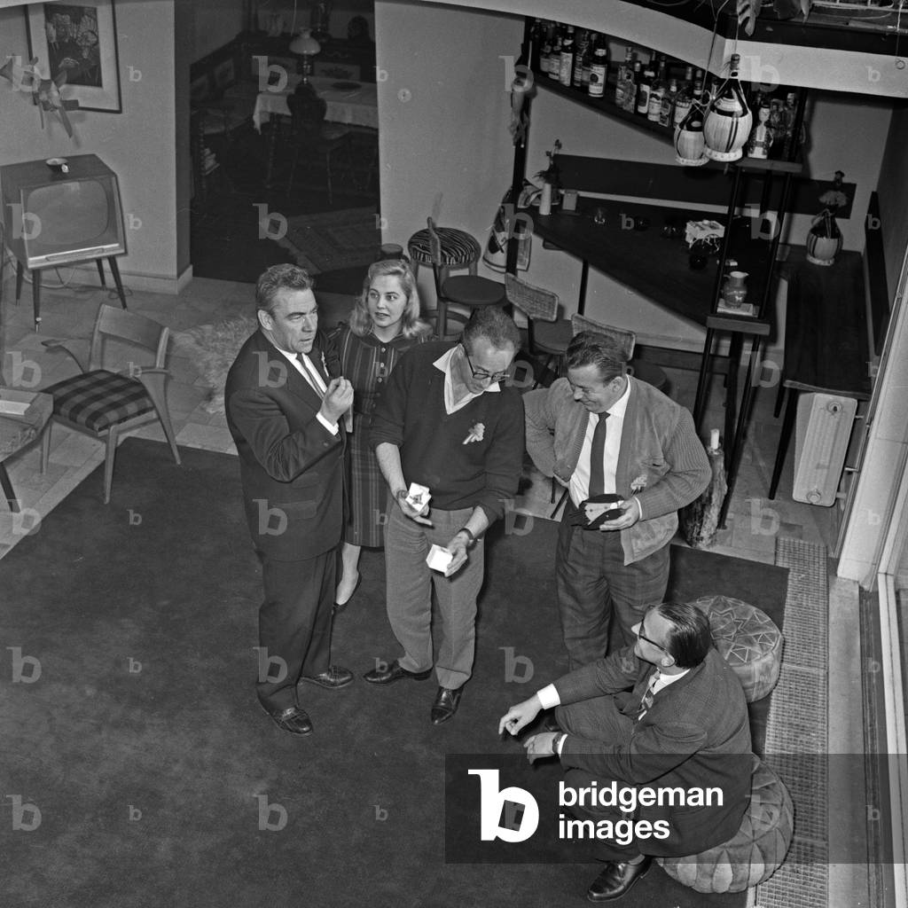 Image of German entertainer and TV host Peter Frankenfeld and his wife