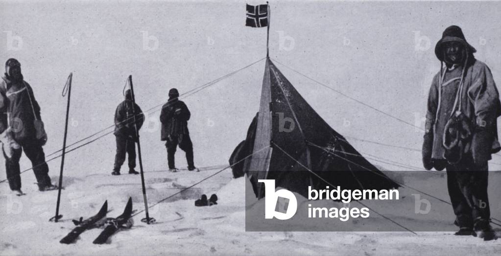 Image of British polar explorer Robert Falcon Scott discovering that ...