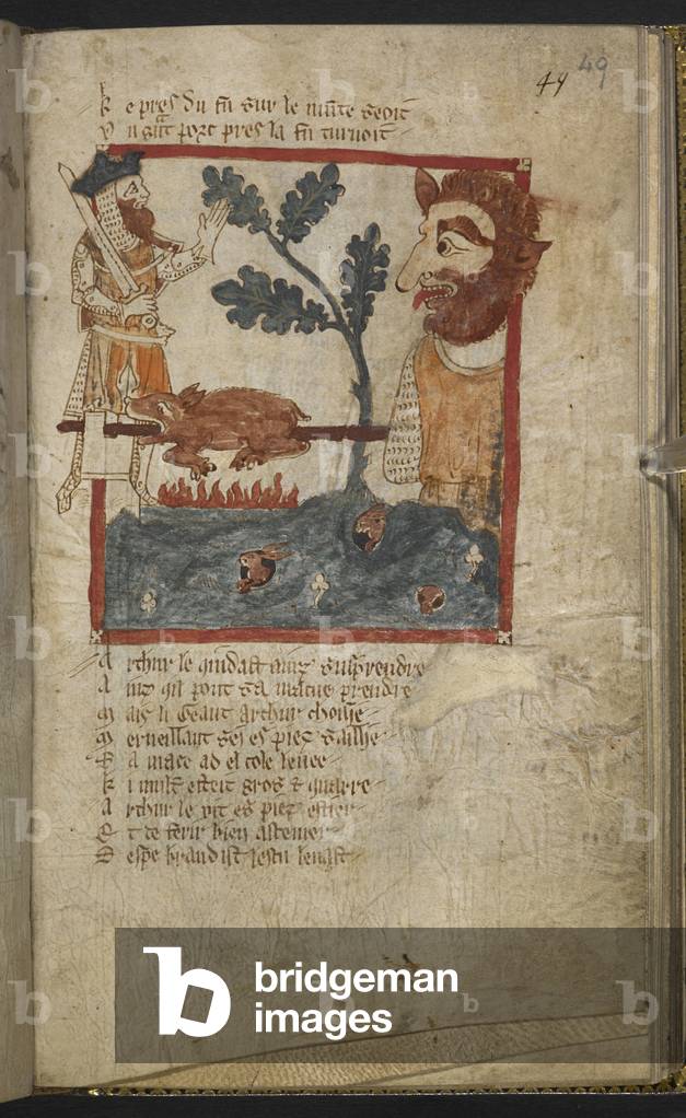 Image of Egerton MS 3028 f.49r from 'Roman de Brut' by Wace by French ...
