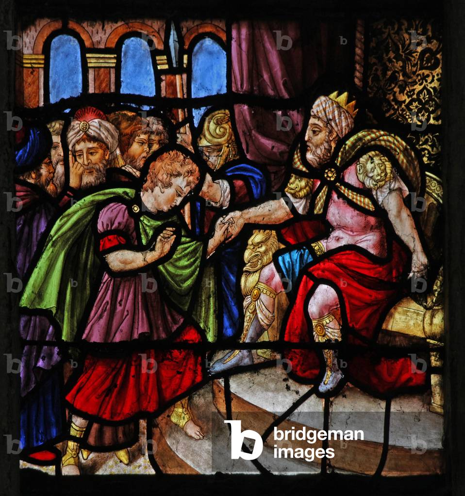 Image of Window w25 depicting a scene from the story of the by French ...