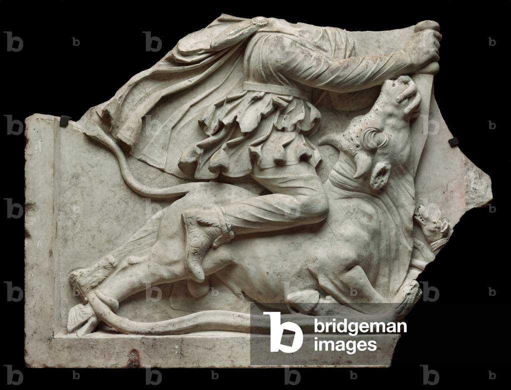 Image of Relief of Mithras slaying the bull (Mithras Tauroctonos ...