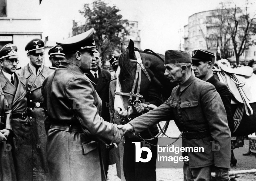Image of Hans Frank in Poland, 1941 (b/w photo)