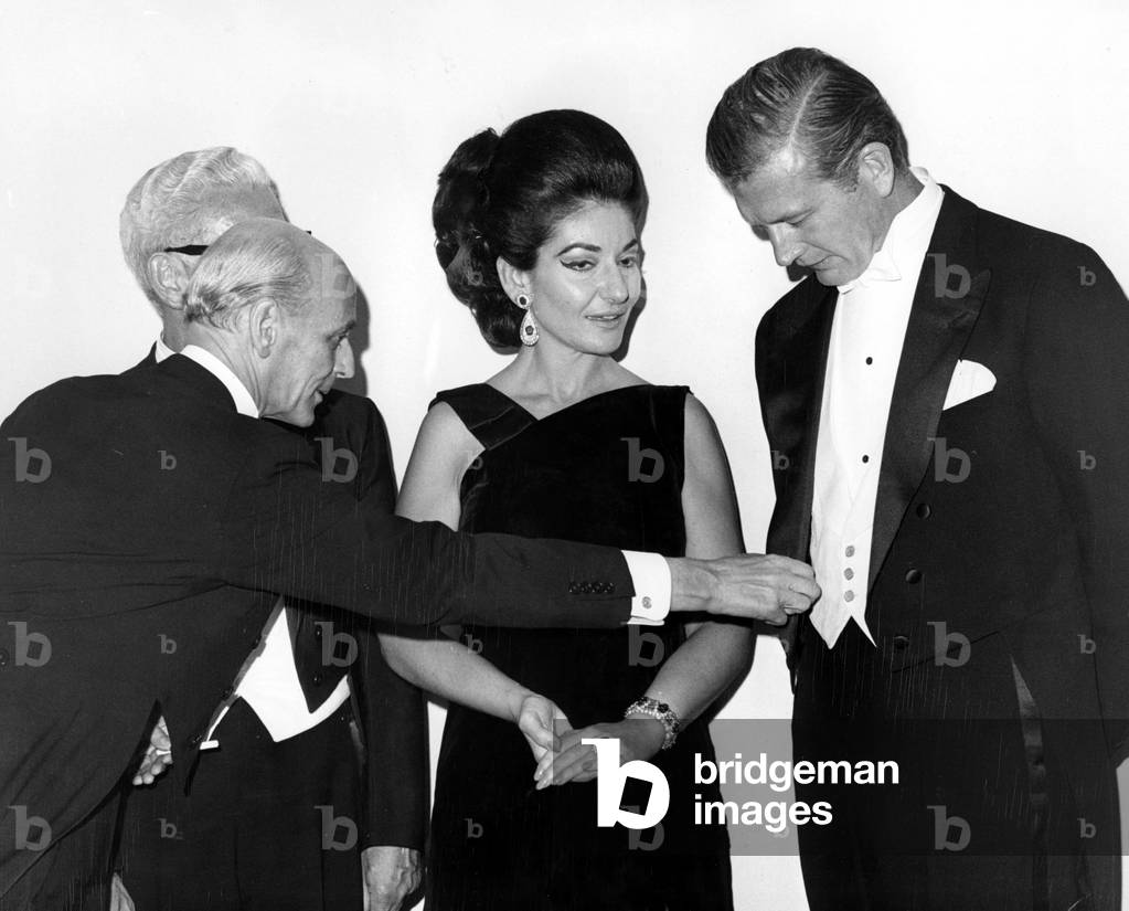 Image of Rudolf Bing, Maria Callas and New York Mayor John V.